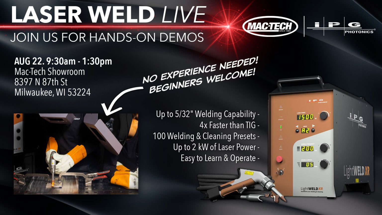 Laser Weld Live | Mac-Tech